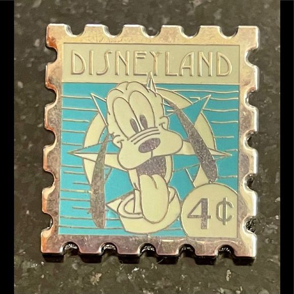 Disney | Accessories | Disneyland Pluto 4 Cent Stamp Pin Vintage Resort ...